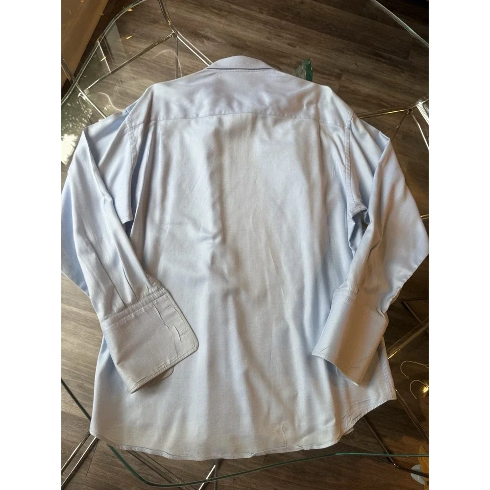 Gucci | Shirts | Gucci Mens Dress Shirt 437 Made Italy Blue Cotton ...